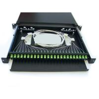China FTTH 12-24 core SC/FC/ST/LC rack mount Splicing fiber Optic patch panel/Termination Box/ODF for sale