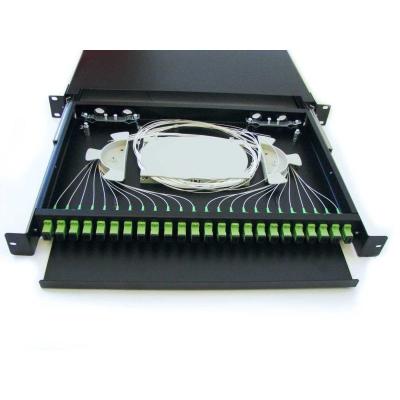 China FTTH 12-24 core SC/FC/ST/LC rack mount Splicing fiber Optic patch panel/Termination Box/ODF for sale