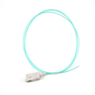 China 0.9mm Tight Buffer PVC LSZH OFNR SC PC APC SM MM Fiber Optic Pigtail for sale