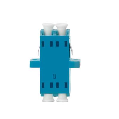 China FTTH LC Fiber Optic Connector Duplex Blue Single Mode With Flange for sale