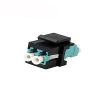 China Fiber Optic Keystone Coupler Jack RJ45 LC/UPC to LC/UPC Duplex Multimode Plastic Connector for sale