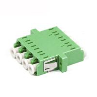 China LC QUAD fiber optic adapter with shutter OM3 OM4 Fast Connector with flange for sale