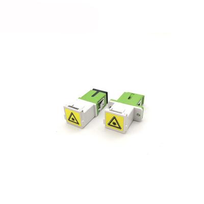 China Shutter Single Mode optical fibre connectors Simplex Green SC APC Quick Connector for sale
