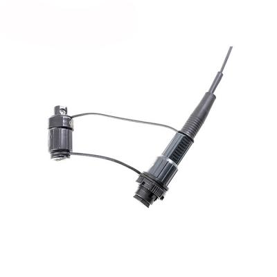 China 1 Core Pre Connectorized Drop Cable FTTH Outdoor Fiber Optic Cable Cord Mini SC for sale