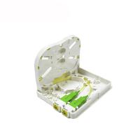 China 2 Port FTTH Mini Fiber Optic Terminal Box 3m 5m 10m SC LC Wall Mount Faceplate for sale