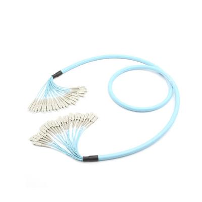 China Pre Terminated Multimode Fiber Optic Patch Cord With SC Connector 24 core OM3 for sale