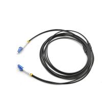 China Outdoor Tactical Armored Fiber Optic Patch Cable 2 Core LC UPC G657A1 3.3mm TPU for sale