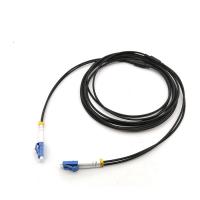 China Outdoor Tactical Armored Fiber Optic Patch Cable 2 Core LC UPC G657A1 3.3mm TPU for sale