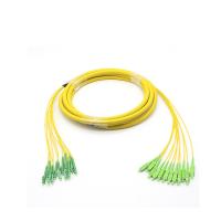 China Pre Terminated Single Mode Fiber Optic Patch Cord 12 Core SC APC To LC APC for sale