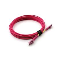 China Lc Patch Cord Duplex 2.0mm PVC LSZH PC - PC  Multimode OM4  Fiber Patch Cord for sale