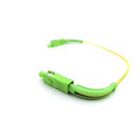 China SC APC Fiber Optic Patch Cord 90 Degree Angled Boot G657A1 Simplex 0.3 Mtrs for sale