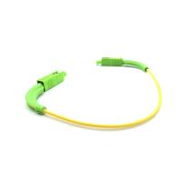 China SC APC Fiber Optic Patch Cord 90 Degree Angled Boot G657A1 Simplex 0.3 Mtrs for sale