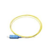 China 0.9mm Tight Buffer PVC LSZH OFNR SC PC APC SM MM Fiber Optic Pigtail for sale