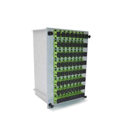 China FTTH 1x64 Fiber Optic Splitter 64 Way PLC LGX Box SC APC UPC for sale