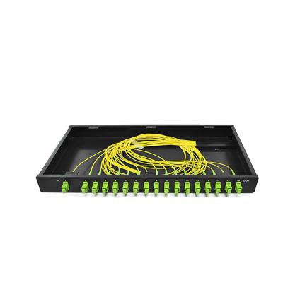 China 1 x 16 2 x 16 Rack Mount Fiber optical PLC Splitter SC / APC for sale