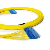 China 12cores SC UPC To SC UPC Fiber Optic Pre Terminated patch cord Single Mode G657A1 for sale