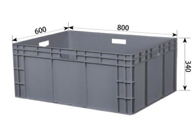 China Standard WarehouseEuro Stacking Containers Moving Storage Grey Light Weight for sale