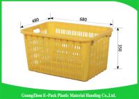 China Standard Size Warehouse Plastic Food Crates For Supermarkets Light Storage for sale