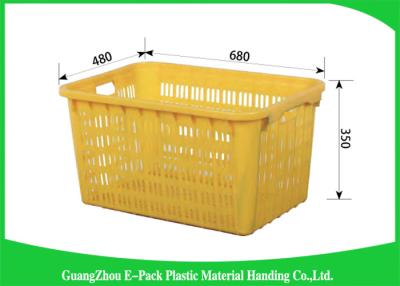 China Standard Size Warehouse Plastic Food Crates For Supermarkets Light Storage for sale