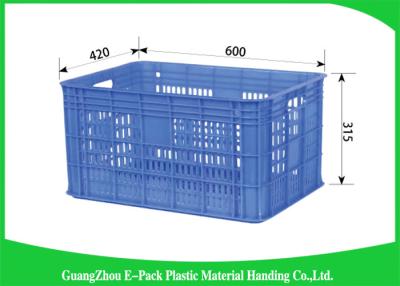 China Mesh Vegetablestacking Storage Boxes , Large Big Plastic Packing Crates Collapsible for sale