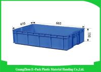 China 33L Plastic Stacking Boxes PP , Plastic Storage Crates  Rectangle Folding for sale