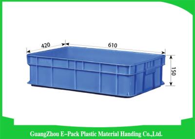 China Agriculture Stackable Plastic Storage Containers , Durable Euro Stacking Boxes 610 * 420 * 150mm for sale