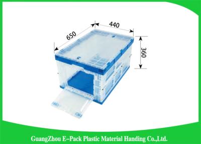 China Solid Attached Lids Collapsible Plastic Containers Stocked For Supermarket for sale