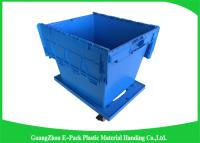 China 60L Large Plastic Storage Boxes With Lids , Plastic Shipping Containers With Attached Lids for sale