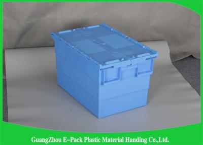 China Commercial Distribution Plastic Attached Lid Containers For Transportation And Logistics for sale