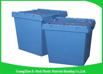 China Nesting Logistic Heavy Duty Storage Boxes , Plastic Storage Bins With Hinged Lids for sale