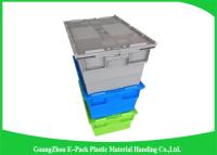 China Durable Turnover Logistics Opaque Plastic Storage Boxes With Lid for foods for sale