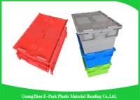 China Eco-friendly Stackable Heavy Duty Plastic Storage Containers With Attached Lids for sale