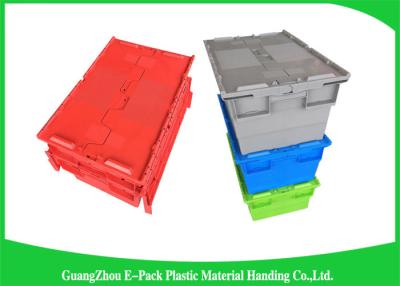 China Eco-friendly Stackable Heavy Duty Plastic Storage Containers With Attached Lids for sale