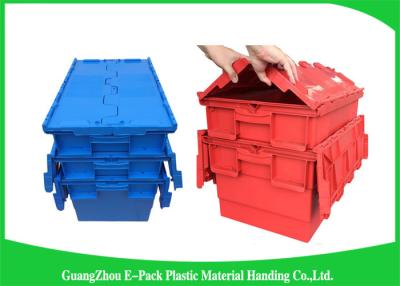 China Plastic Storage Attach Lid Containers 600 * 400mm Assorted Height for sale