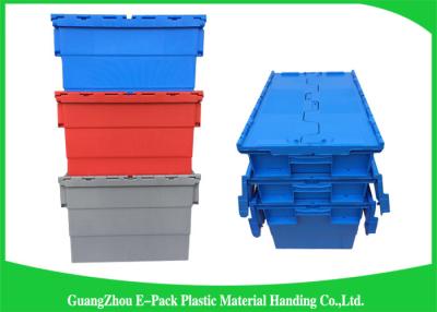 China Turnover Logistics Opaque Plastic Attached Lid Containers For Foods , Textile for sale