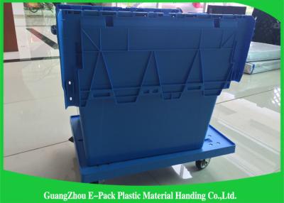 China Heavy Duty Big Plastic Shipping Containers With Attached Lids for sale