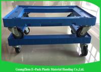 China 612 *412*145mm Customized Pallet Plastic Moving Dolly With PU Wheels 150KG Capacity for sale