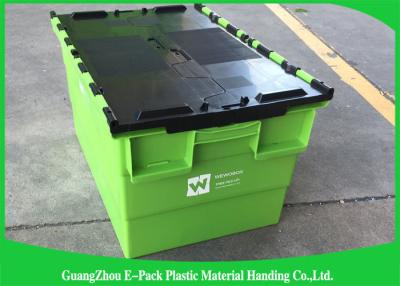 China Transportation Turnover Box / Industrial Storage Containers with Plastic Attached Lid for sale