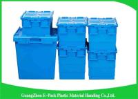 China Nestable Plastic Attached Lid Containers ,  Industrial Storage Turnover Crate for sale