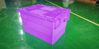 China Water - Proof 600*400*365 Mm Stacking Plastic Totes With Anti - Theft Button Seal for sale