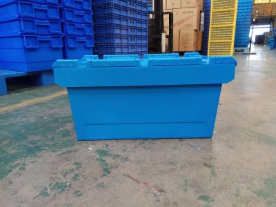 China Larger Logo Printing Stack Nest Plastic Attached Lid Containers for sale