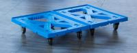China Two Totes Loading Plastic Moving Dolly 4 Inches PU Casters More Function for sale
