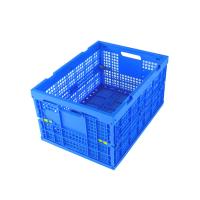 China Mesh Collapsible Plastic Crates For Fruits And Vegetables Storage for sale