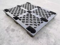 China HDPE Reinforced 1200*1000 Mm Black Plastic Pallets for sale