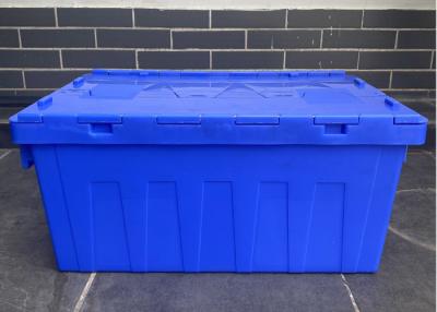 China Customized Color 150kg Moving Plastic Nest Container Attached Lid for sale
