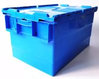 China Blue Grey Green 60L Plastic Storage Container With Lid for sale
