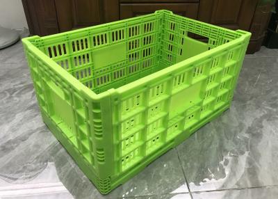 China Heavy Duty Plastic Folding Vegetable Crates 600*400*300mm for sale