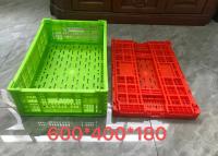 China Plastic Storage Fruit Vegetable Transport Basket Crate For Supermarket for sale