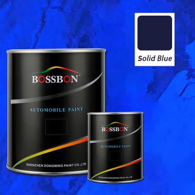 China Acrylic Polyurethane Car Refinish Paint Higher Consistency 2K Solid Blue for sale