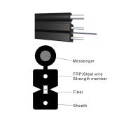 China 100M 1 Core Indoor Outdoor Fiber Optic Cable G657A FRP Steel Wire 8.5kg/km for sale